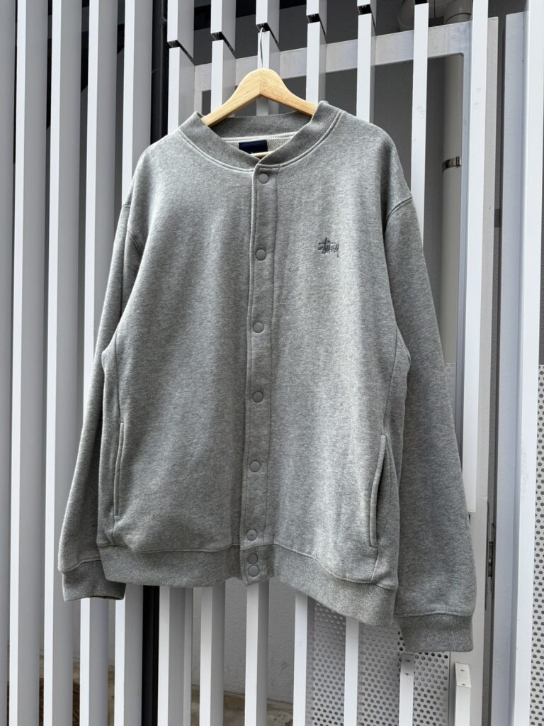 00s Stussy Snap-button sweat cardigan - blue room